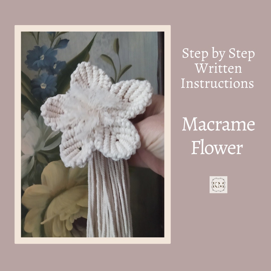 Macrame Flower Pattern, PDF Digital Download, Written Instructions and ...