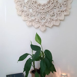 Macrame Half Mandala, Semi Circular Macrame Wall Hanging, Bohemian Home ...