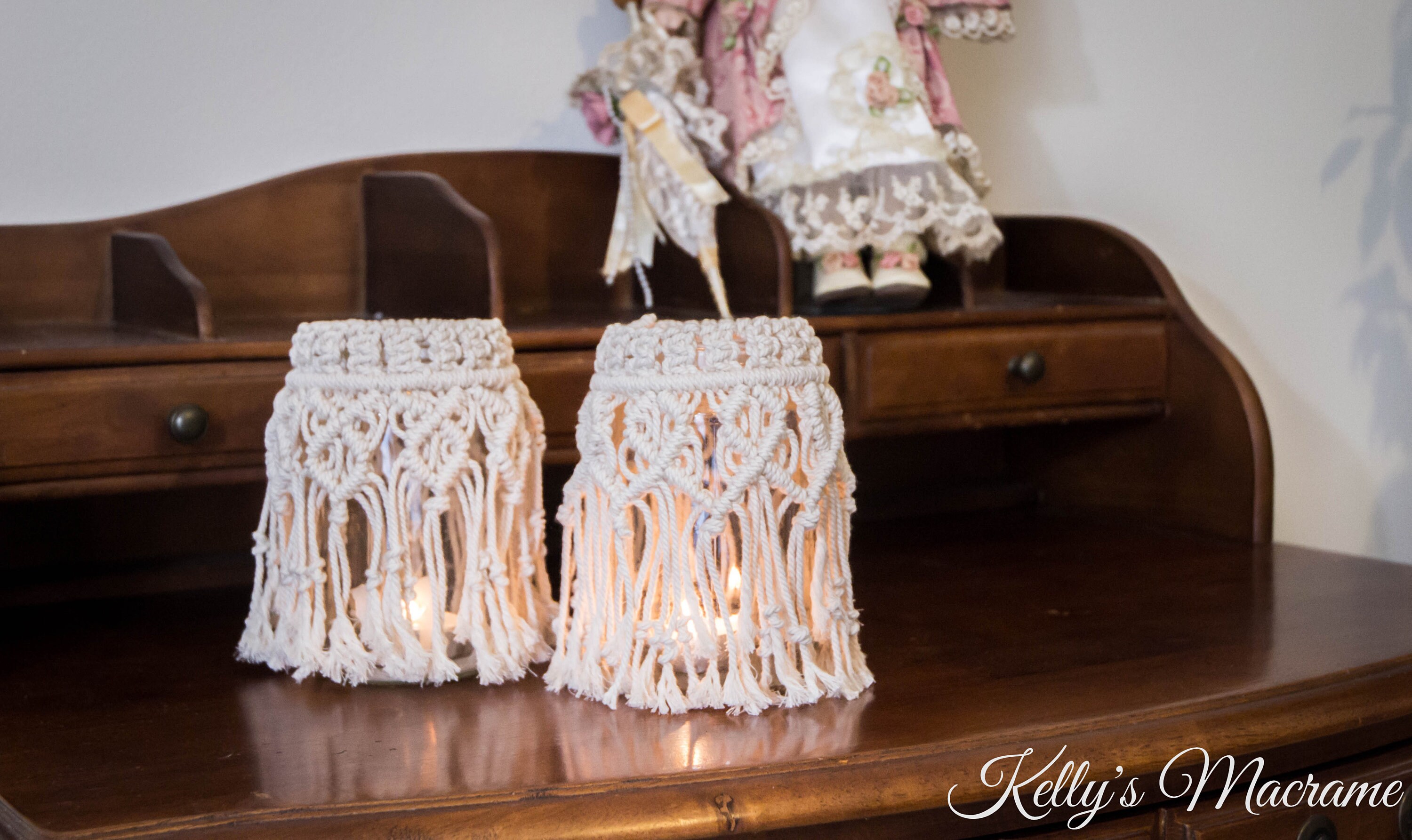 Macrame Jar Cover Macrame Vase Covers Candle Holder Mason - Etsy