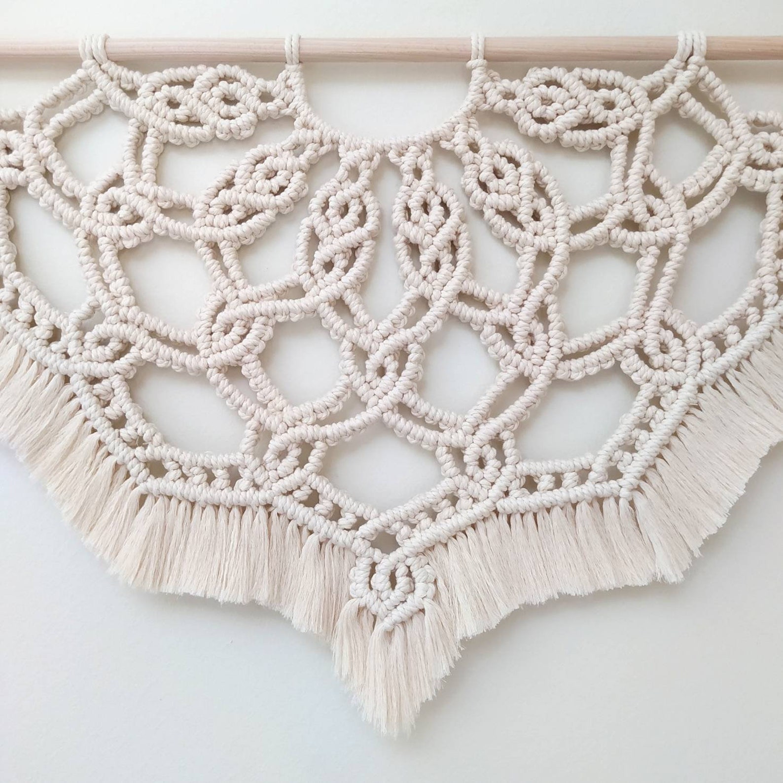 Macrame Half Mandala Semi Circular Macrame Wall Hanging for - Etsy
