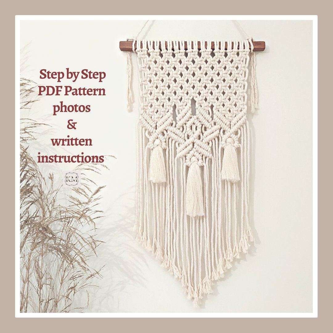 DIY Macrame Wall Hanging Pattern. PDF Digital Download. Beginner ...