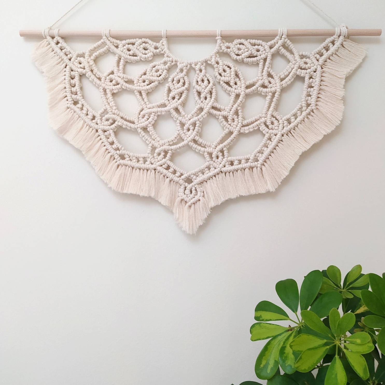 Macrame Half Mandala Semi Circular Macrame Wall Hanging for - Etsy