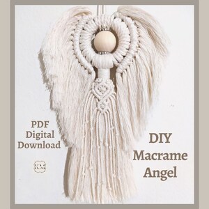 Macrame Angel Pattern. PDF Digital Download. Step by Step Written Instructions. DIY Home Decor ...