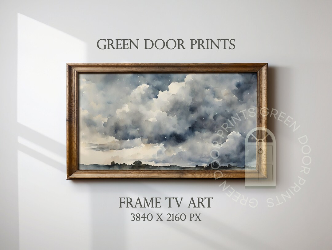 Watercolor Landscape Art for Samsung Frame TV Rain Clouds Frame TV Art ...