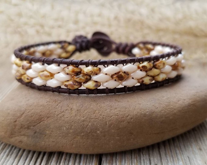Beaded Leather Wrap Bracelet for Women Beaded Leather Wrap Bracelet ...