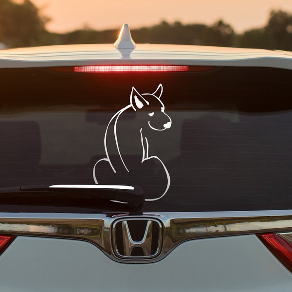 Dog Windshield Wiper Decal - Etsy