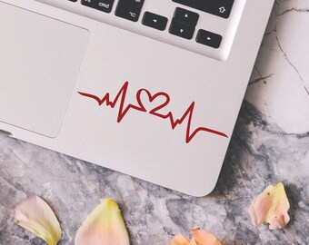 Life Heartbeat Decal, Life Heartbeat Sticker for Macbook, Laptop, Car ...
