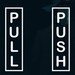 PUSH PULL Decals for Door, Set of 2 Decals, Push Pull Door Sign Vinyl ...