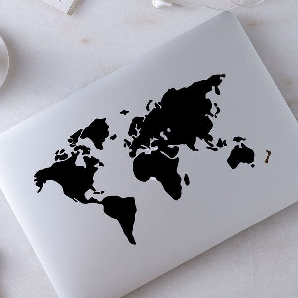 World Map Decal - Etsy