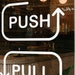 PUSH PULL Decals for Door, Set of 2 Decals, Push Pull Door Sign Vinyl ...