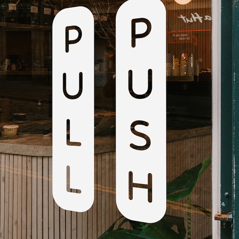 Push Pull Door Signs - Etsy UK