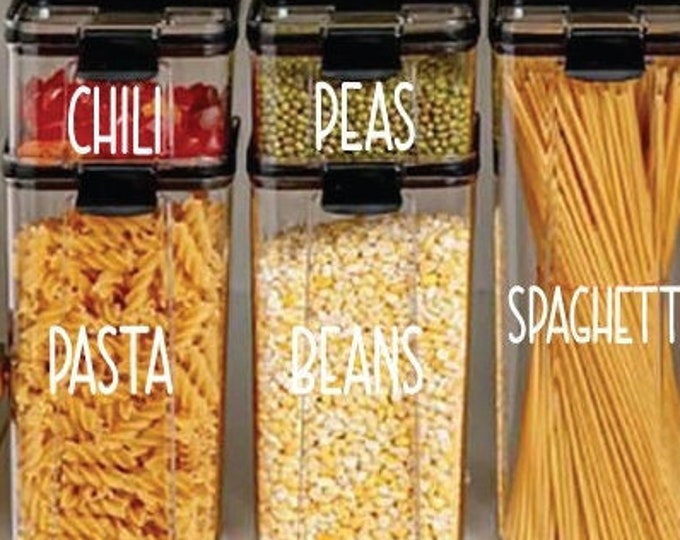 Canister Decals, Canister Labels, Jar Labels, Custom Name Sticker ...