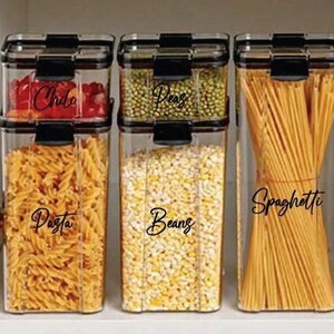 Canister Decals, Jar Labels, Kitchen Organization Decals, Personalized ...