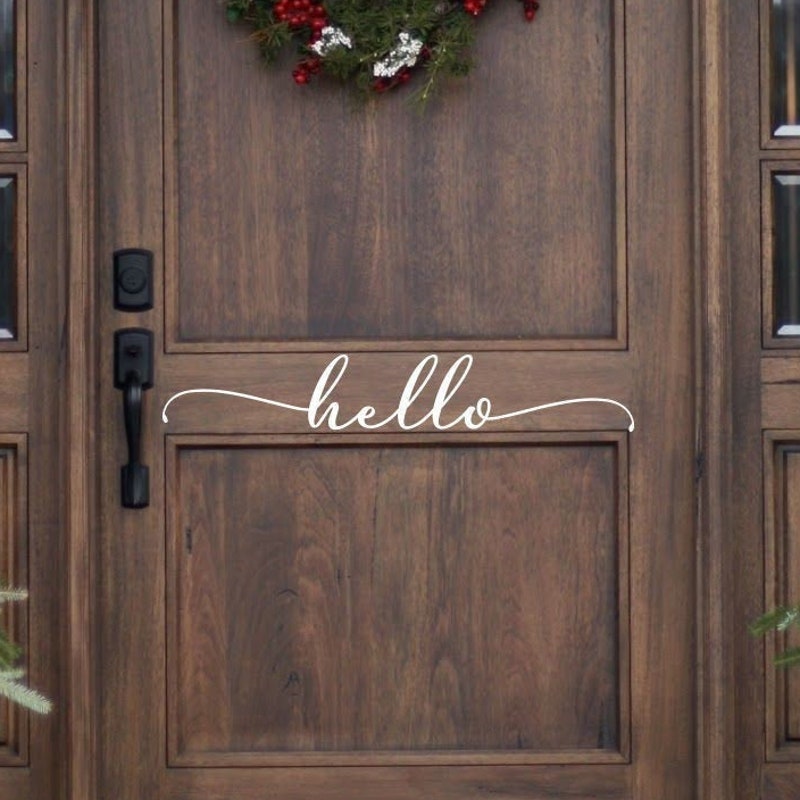 Hello Door Decal - Etsy