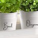 Herb DECALS Potted Plant Labels Herb Garden Vinyl Decals - Etsy