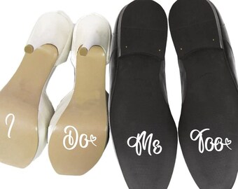 Custom Wedding Shoes Decals, Wedding Shoes Stickers, Bride Shoes ...
