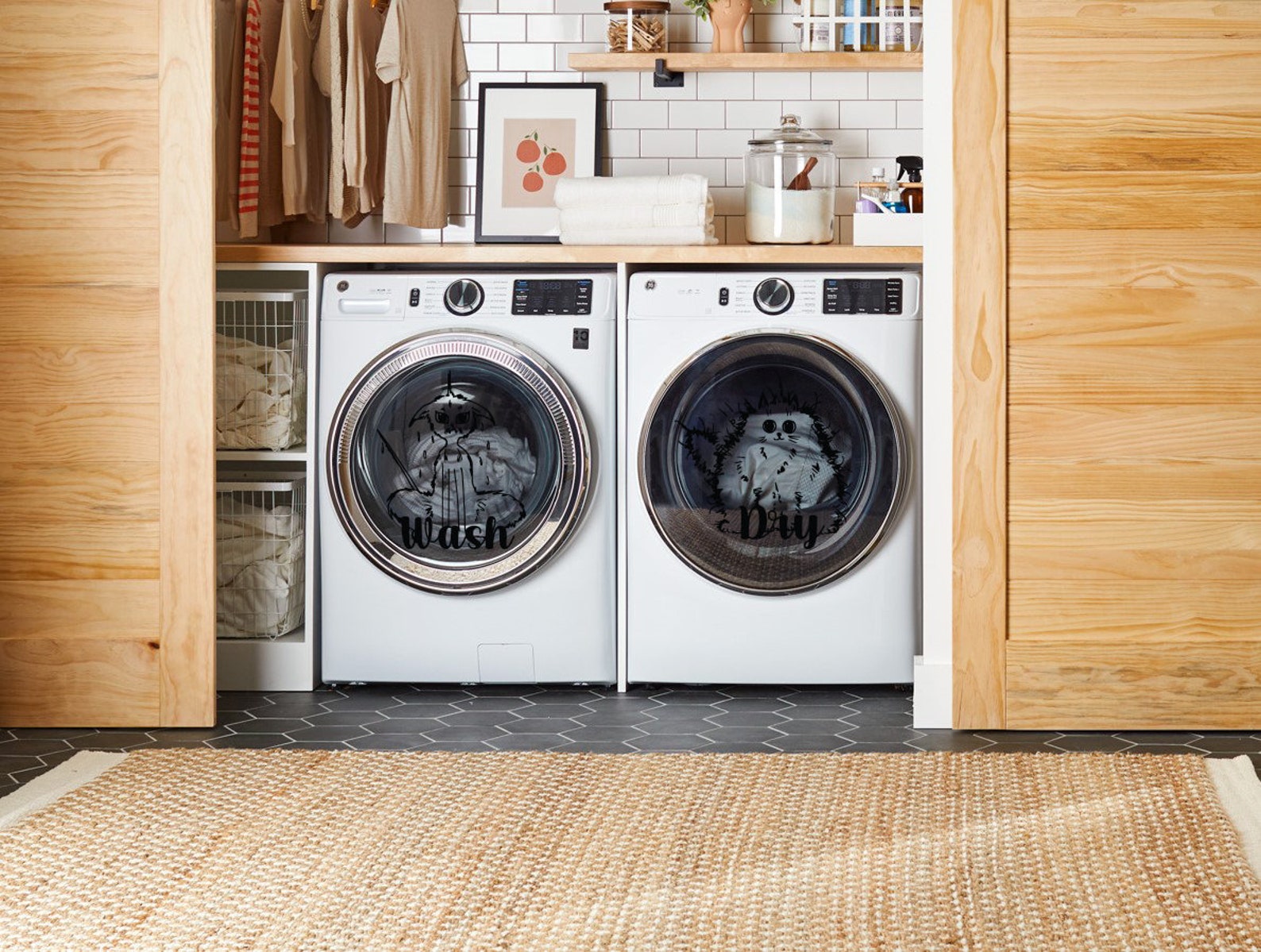 Wash and Dry Decals Wash Decal Dry Decal Laundry Room - Etsy