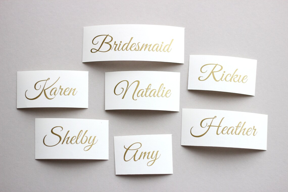 Custom Name Decal, Wedding Party Decal, Wedding Sticker, Wine Glass ...
