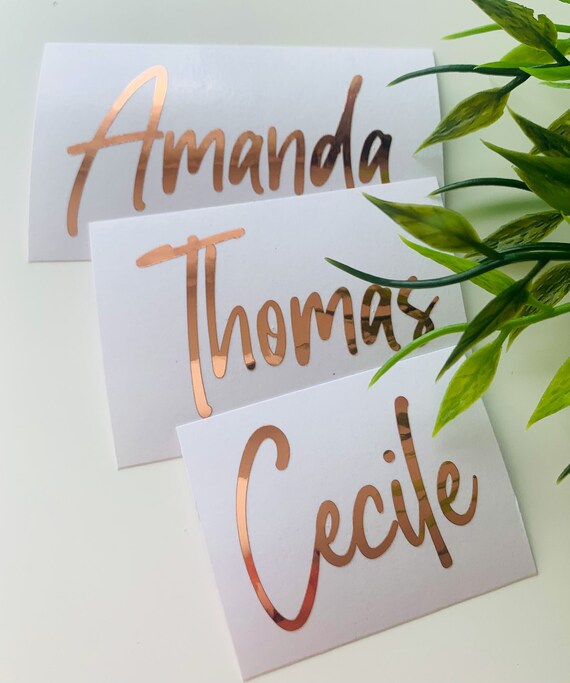 Custom Name Stickers Wedding Sticker Handwritten Vinyl - Etsy