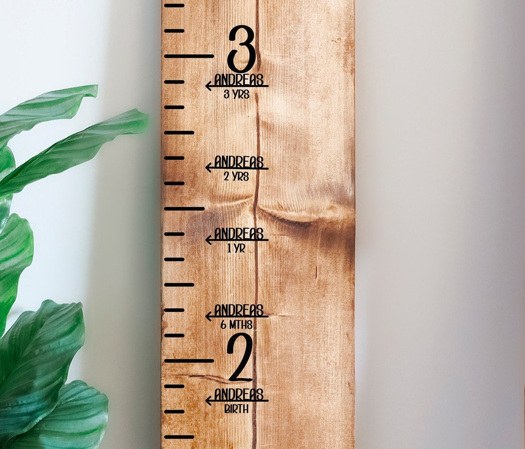 Custom Growth Chart Add-on Decals, Birth Day to 18yrs(20 Pcs), Height ...