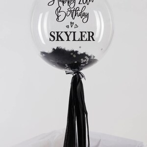 Personalized Balloon Vinyl DECAL, Birthday Balloon Custom Name Decal ...