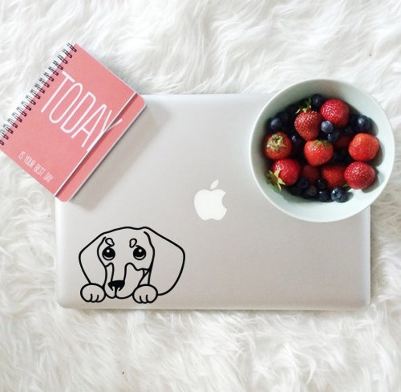 Peeking Dog Decal, 35 Dog Breed Stickers for Laptop, Car, Macbook, Wall ...