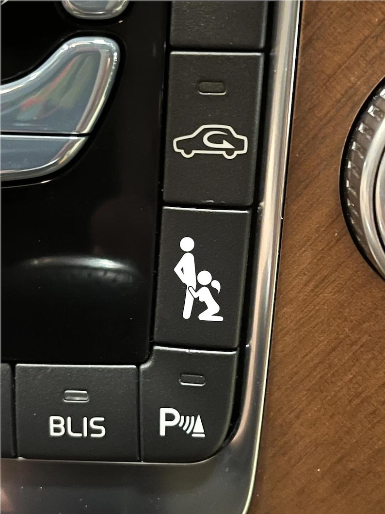 Funny Blank Car Button Decals, Blank Button Car Sticker, Eject ...