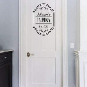 Custom Laundry Room Door Decal, Laundry Decal, Laundry Room Art ...