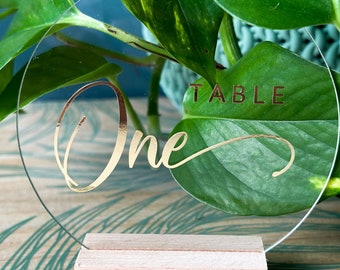Wedding Table Number Decal, Mr & Mrs Table Number Sticker, Place Card ...