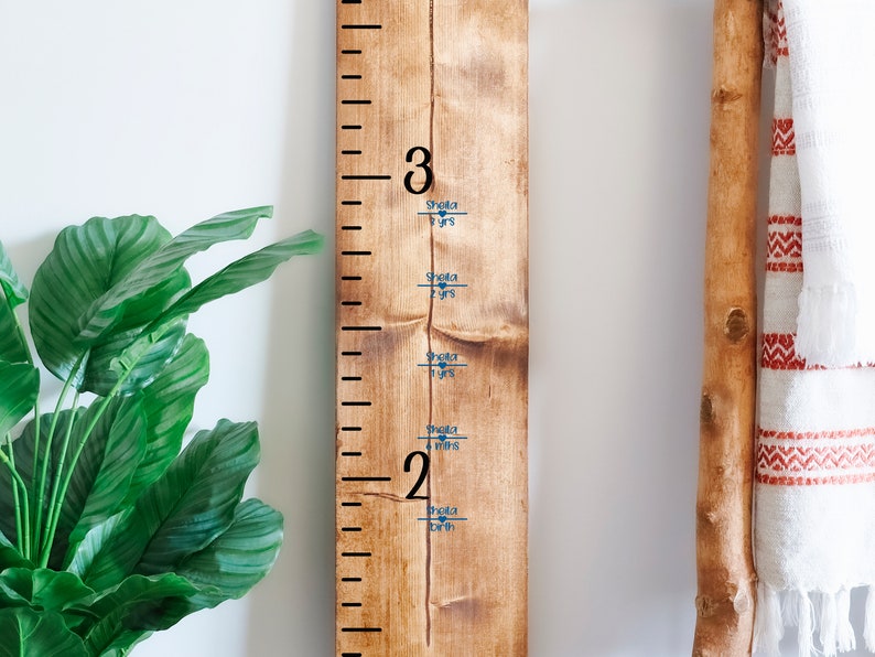 Custom Growth Chart Add-on Decals, Birth Day to 18yrs(20 Pcs), Height ...