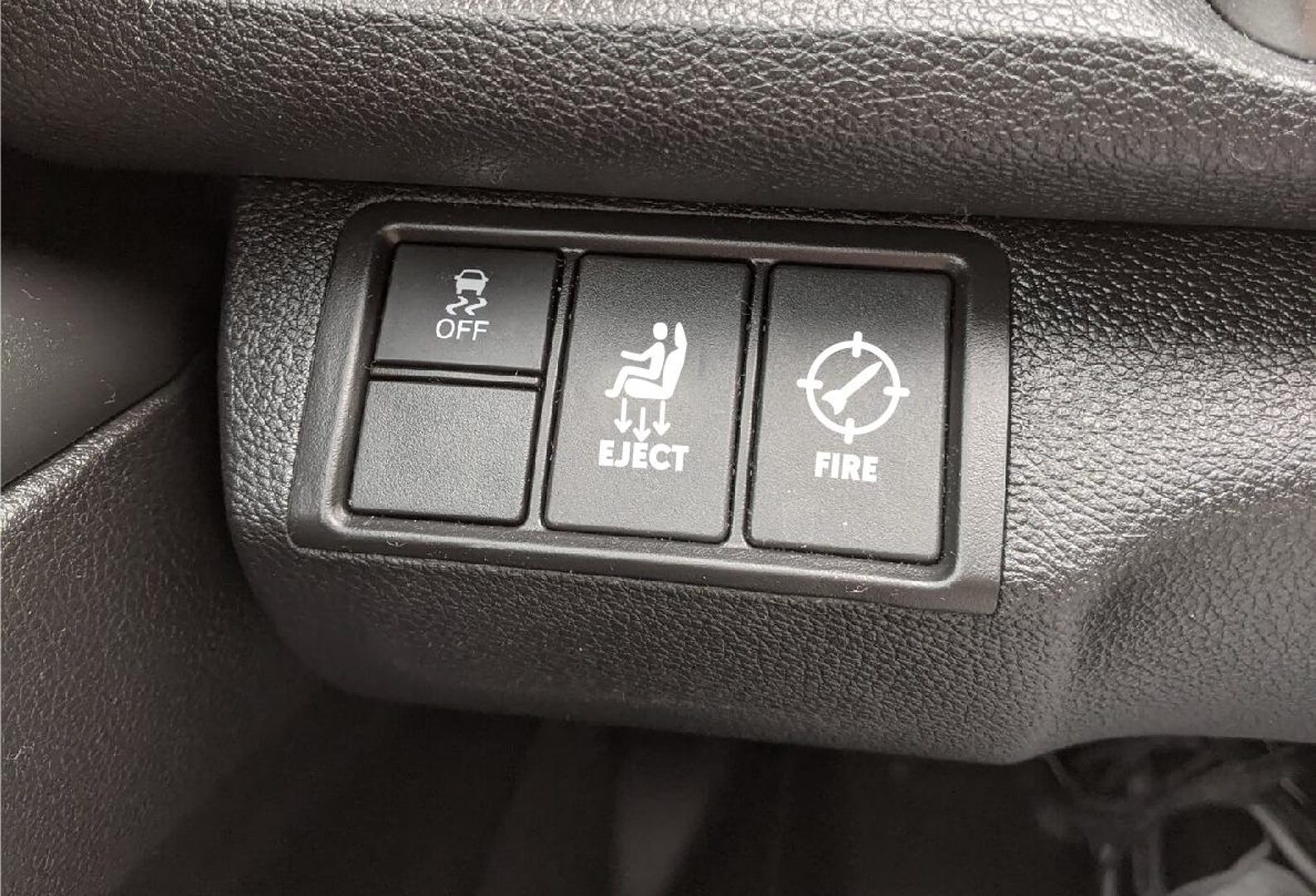 面白い空白の車のボタンデカール、空白のボタンの車のステッカー、乗客を降ろすボタンのデカール (P を除くすべての空白の車のボタンに適合します ...