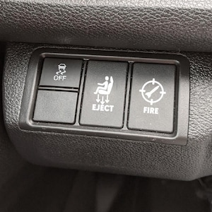 Funny Blank Car Button Decals, Blank Button Car Sticker, Eject ...