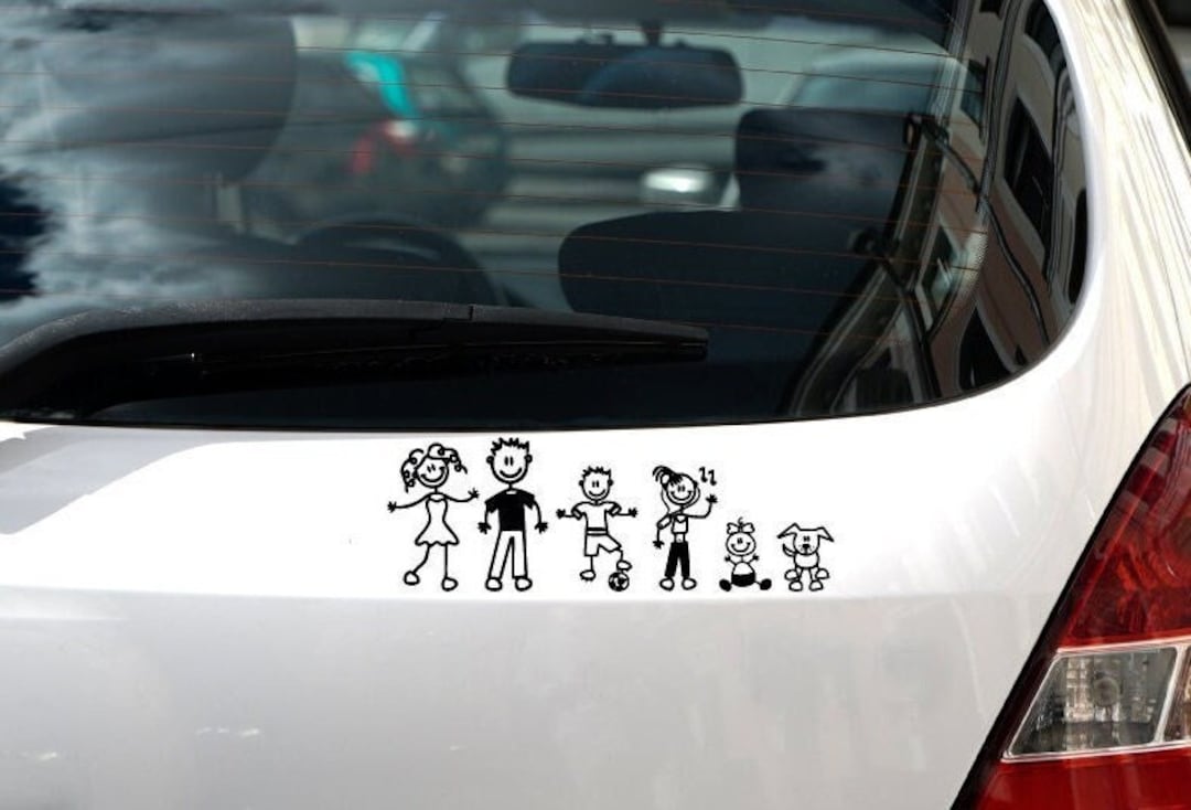 Stick Family Car Vinyl Decal, My Car Stick Family Sticker, Personalized ...