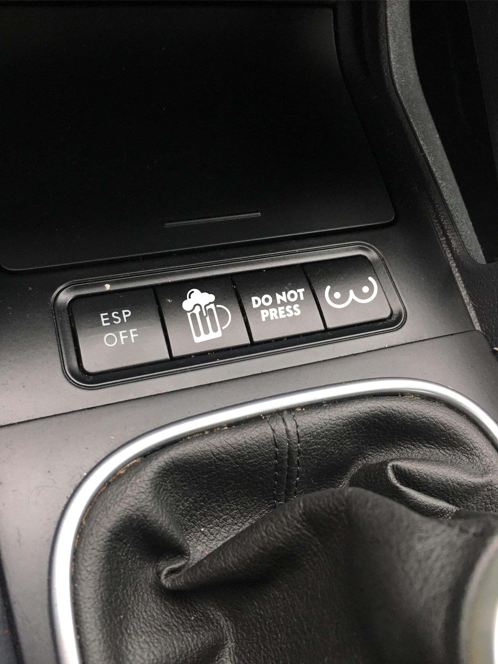 Funny Blank Car Button Decals, Blank Button Car Sticker, Eject ...