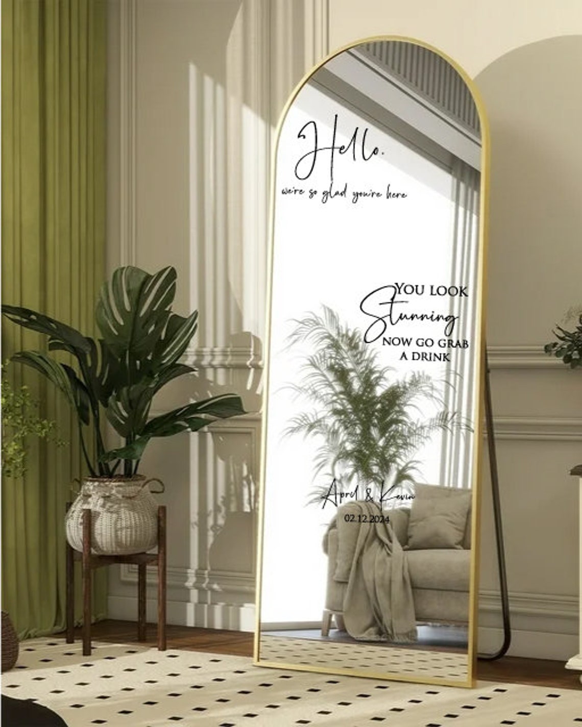 Wedding Welcome Sign Decal, Customizable Text, Names and Date, Wedding ...