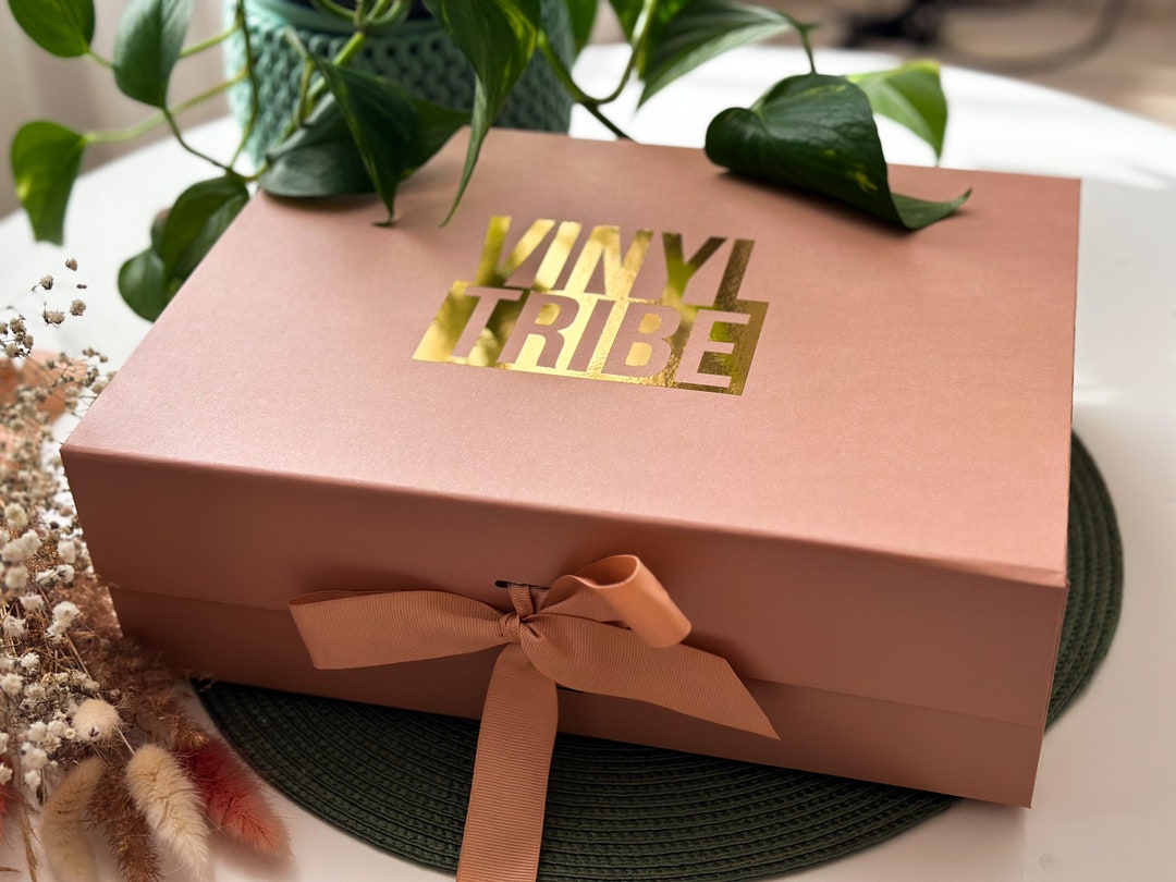 LARGE Rose Gold A4 Business Gift Box With LOGO, Personalized Company ...