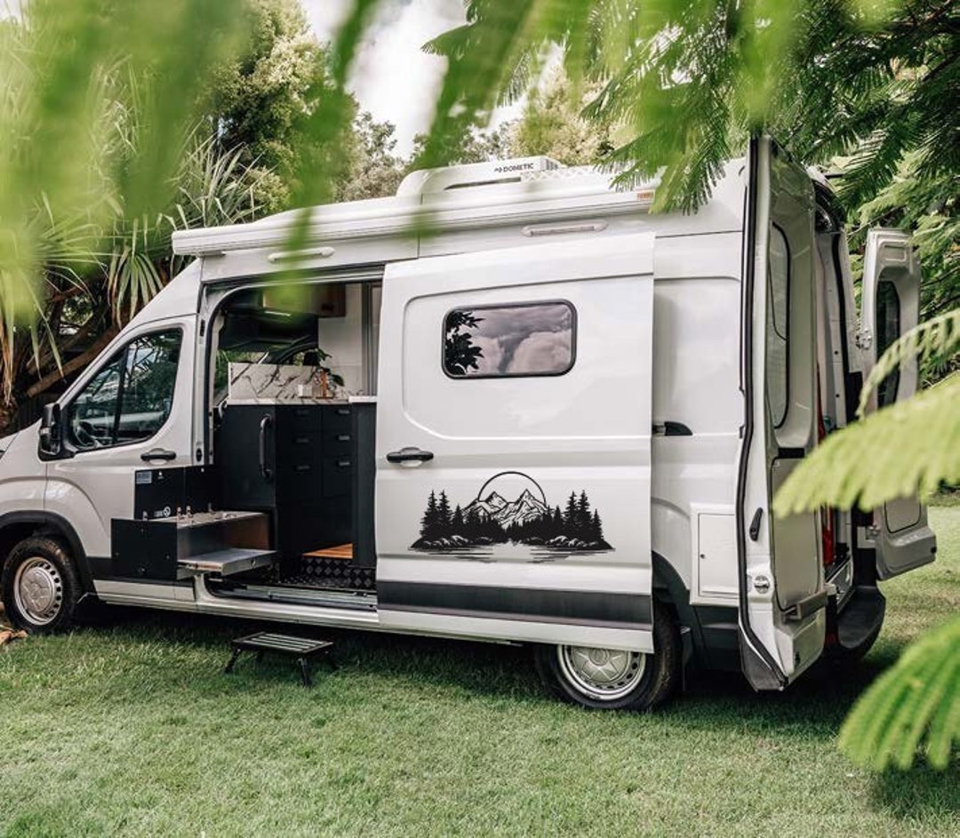 Motorhome Decal, Camper Sticker, Forest Mountains Decal, Adventure ...
