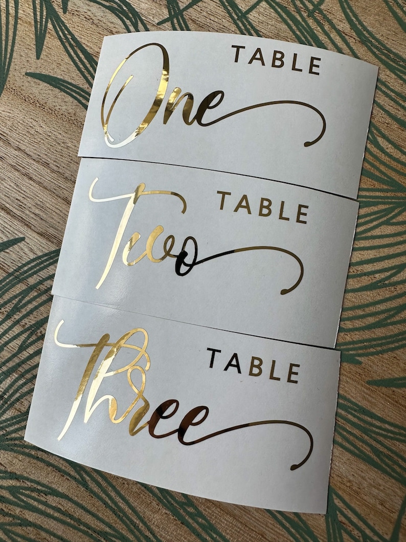 Wedding Table Number Decal Table Number Stickers Wedding Day - Etsy