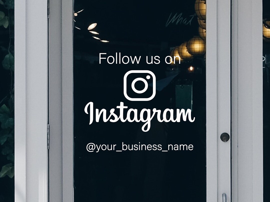 Follow Us on Social Media Decal, Social Media Tag Sticker, Social Media ...
