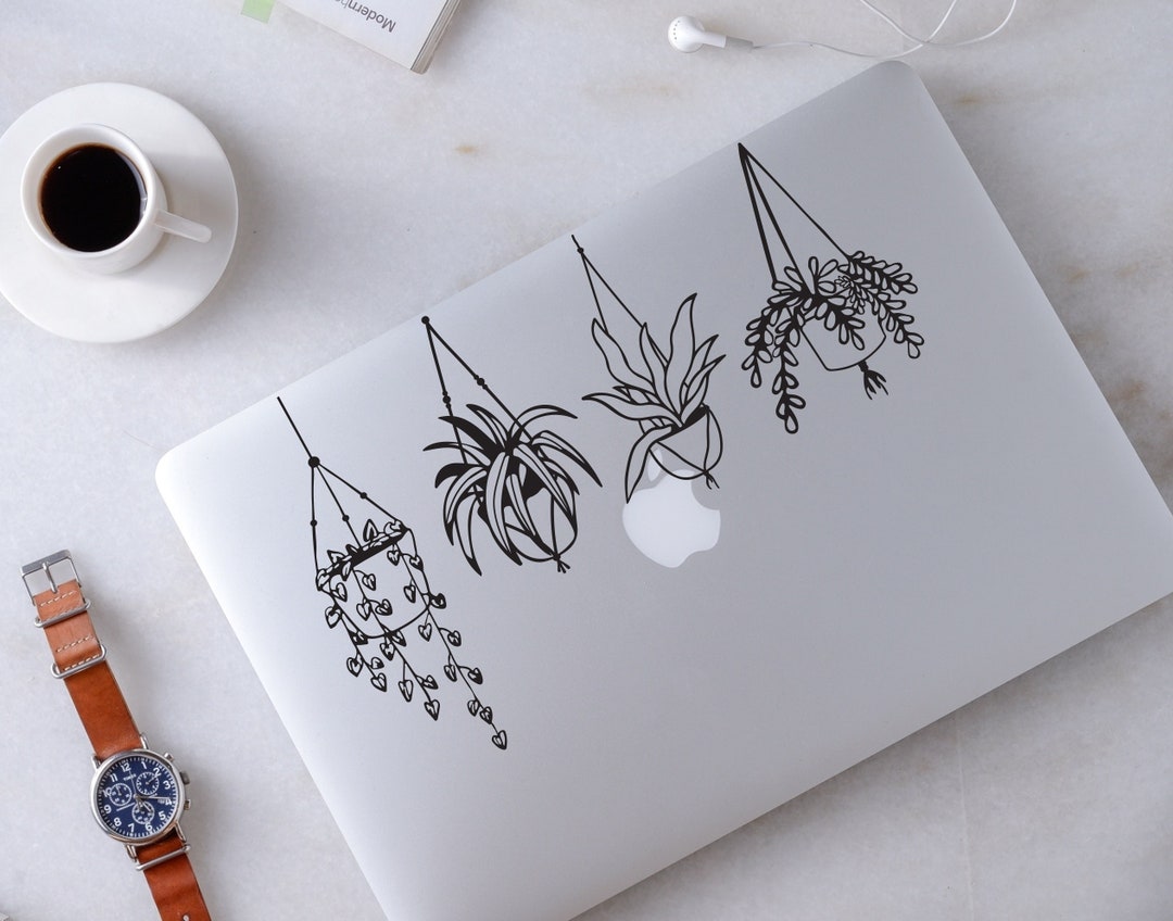 Hanging Plant Decal, Plants Decal, Potted House Plants Sticker, Plant ...