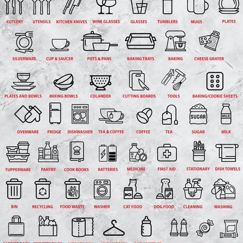 Kitchen Labels Stickers - Etsy