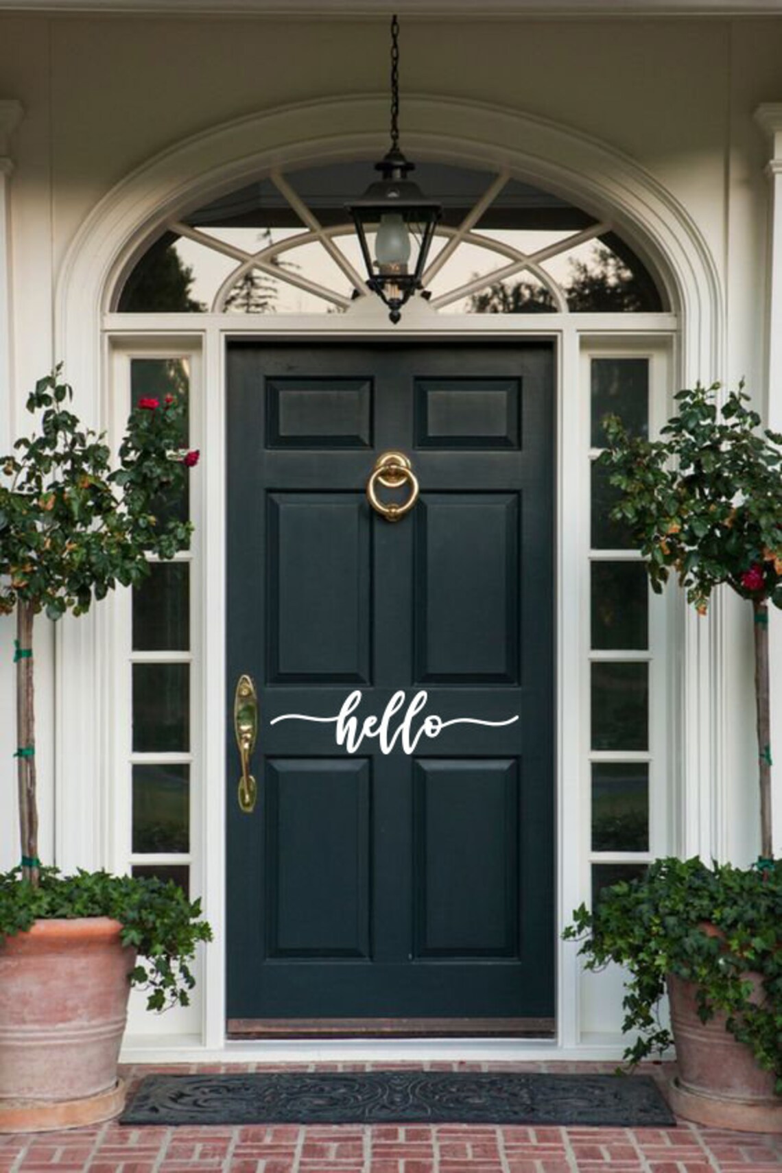 Hello Door Decal, Front Door Decal, Hello Vinyl Decal, Hello Door Sign ...