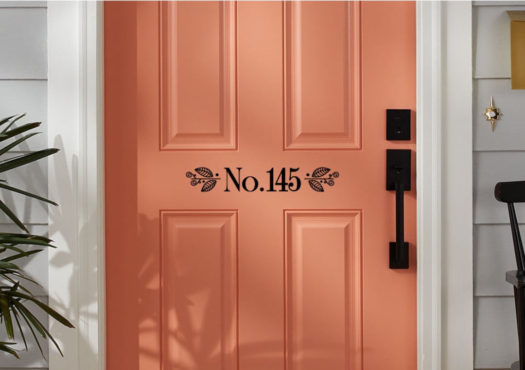 House Number Front Door Decal, Address Number Decal, Front Door Number ...