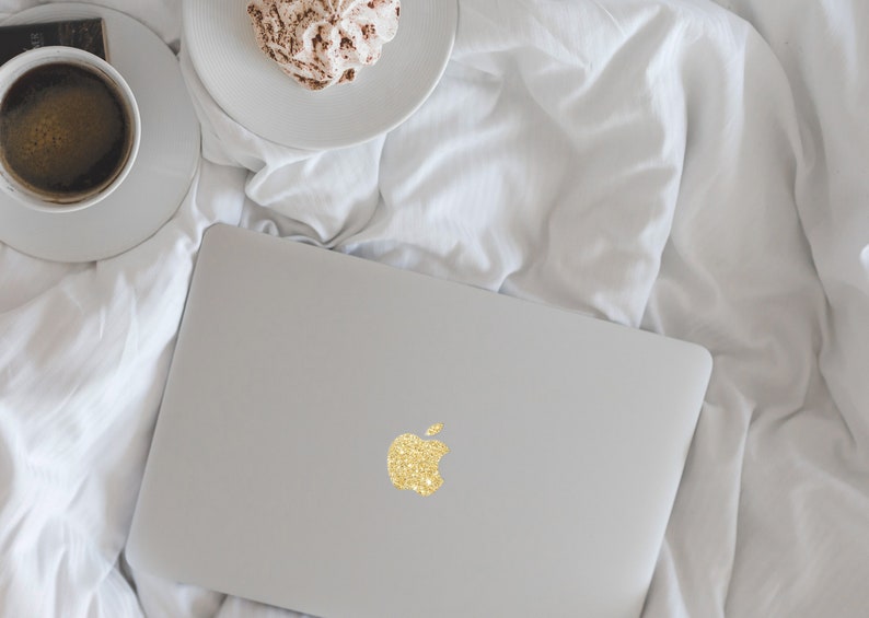 For Apple Logo Decal Iphone Logo Sticker Glitter Apple - Etsy