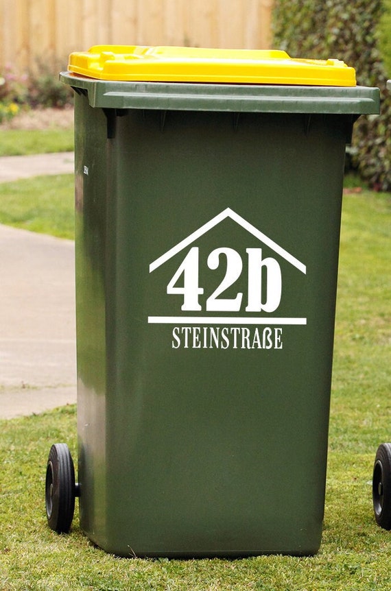 Custom Wheelie Bin Decal Number and Street Name Decal Bin - Etsy