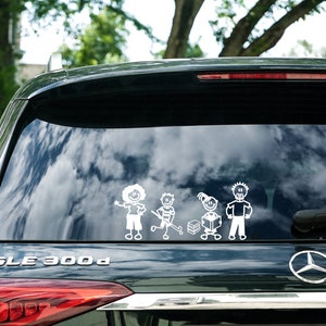 Stick Family Car Vinyl Decal, My Car Stick Family Sticker, Personalized ...