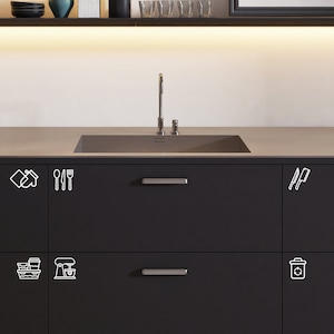 Kitchen Utensil Labels, Kitchen Utensil Icon Decals, Pantry Decals ...