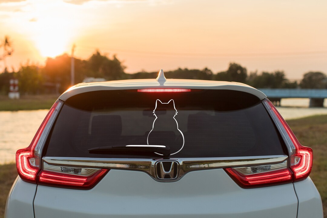 Cat Decal, Cat Windshield Wiper Decal, Cat Sticker, Car Vinyl Decal - Etsy