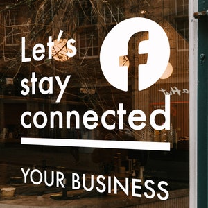 Let's Stay Connected Social Media Decal, Social Media Tag Sticker ...