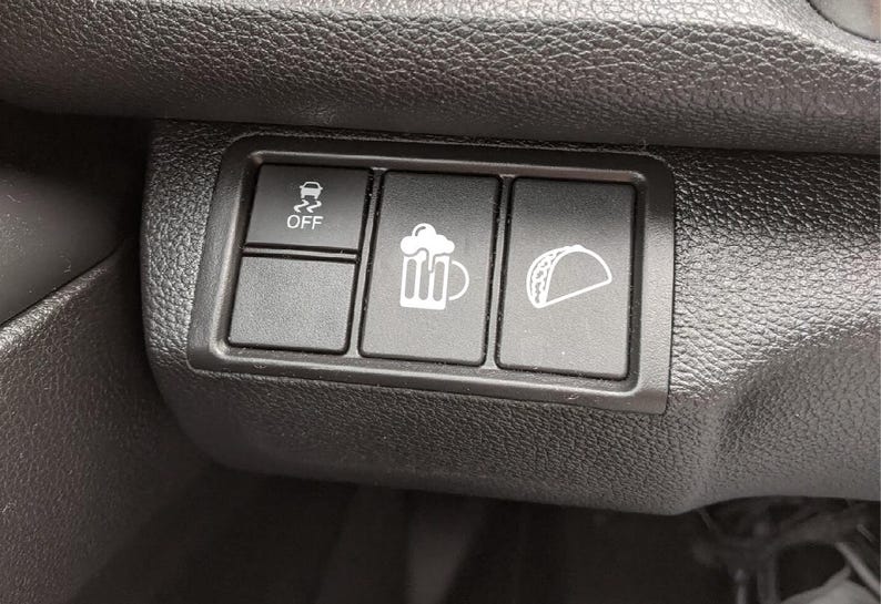 Funny Blank Car Button Decals, Blank Button Car Sticker, Eject ...